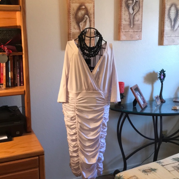 Dresses | Nwt White Scrunchie Dress | Poshmark